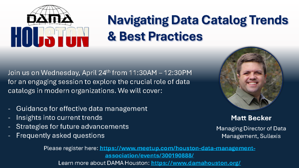 DAMA Houston Data Management Association – Houston Chapter of DAMA ...