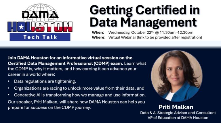 Getting Certified in Data Management with DAMA Houston – DAMA Houston ...